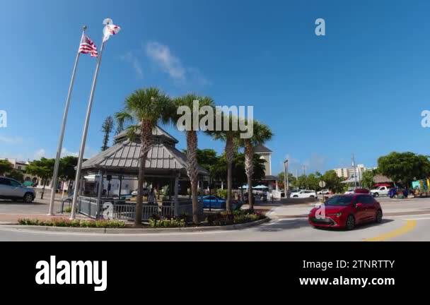 Siesta Key Village, Florida October 29, 2020: Intersection of Canal ...