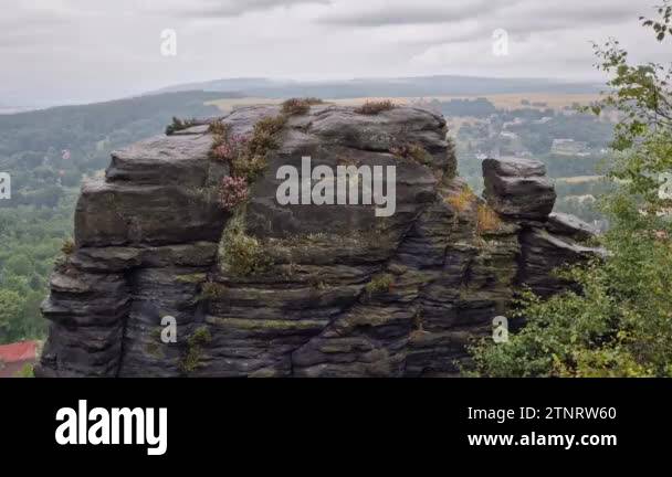 the rock towers eroded by water and wind gradually collapse into the ...