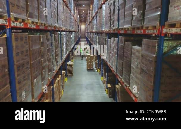 Modern warehouse concept. Large warehouse of a modern factory ...