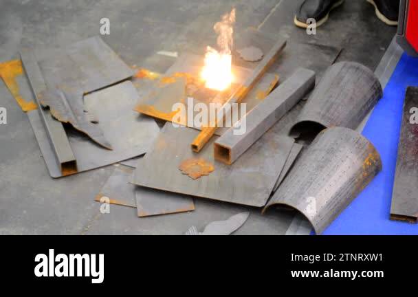 Laser cleaning of metal. Industrial removal of rust of metal surface ...