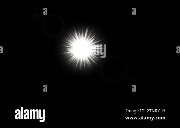 Abstract central white light beam. Seamless loop 4K ray light beam ...