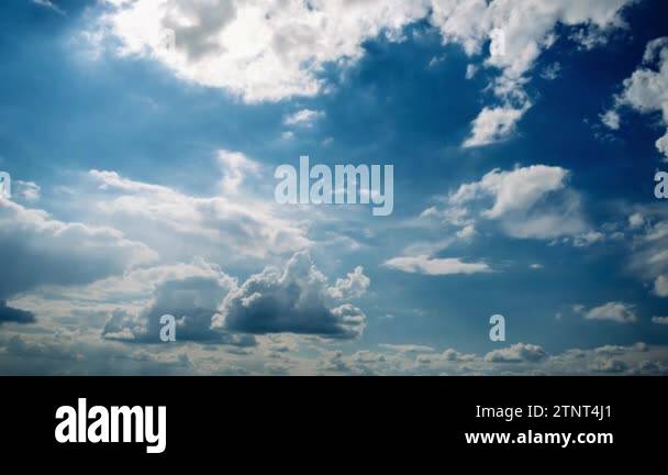 Timelapse of amazing clouds in the sky. Wide cloud Space background ...