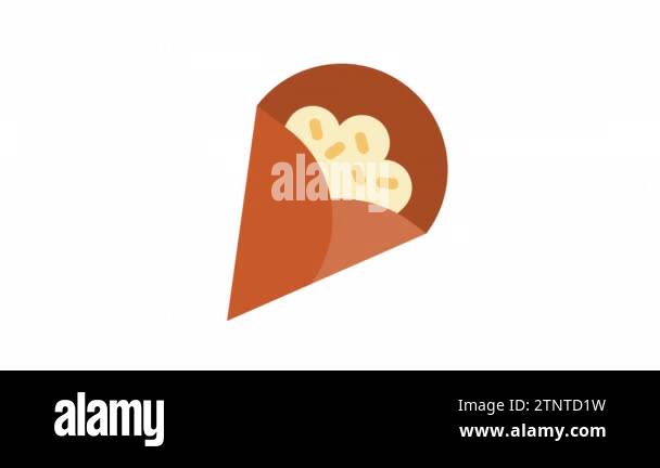 Crepe, Bakery animated icon on transparent background Stock Video ...