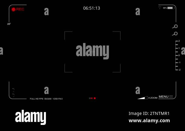 HUD viewfinder. Camera recording screen overlay. Dslr camera frame ...