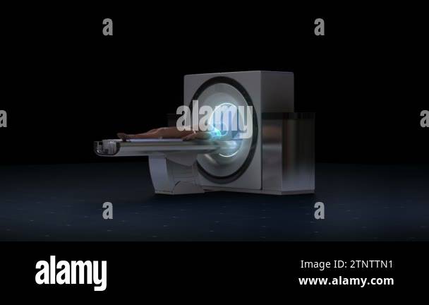 X-ray CT scanner, medical diagnosis technology.MRI process Stock Video ...