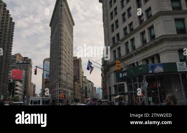 NEW YORK CITY - CIRCA 2017 - Traffic passing in front of New York's ...
