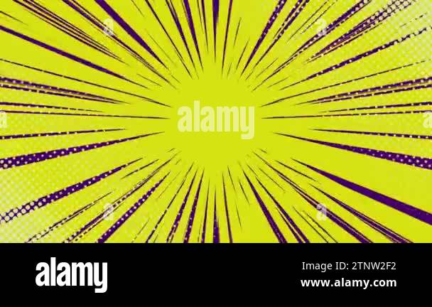 Cartoon background with stripes yellow and purple colors, anime ...