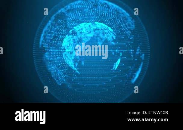 3D Futuristic Digital Globe, Futuristic Technology Earth globe rotating ...