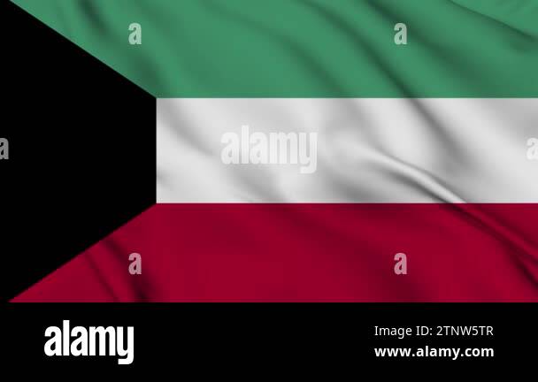 Kuwait flag animation for background in 4k. Happy independence day ...