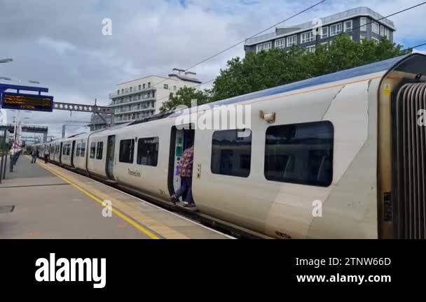British Electric Train at Railway Platform of Central Luton City of ...