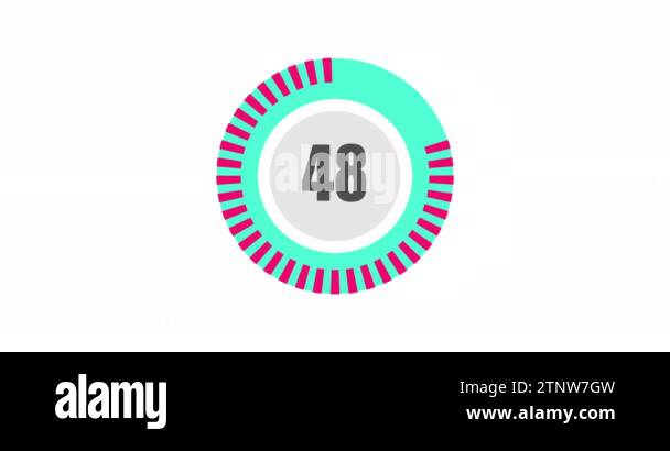 Countdown Timer From 60 To 0 Seconds Realtime Modern Flat Design Of Countdown Animation On