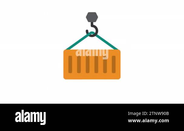 Container, Transport Logistics animated icon on transparent background ...