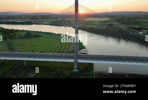 Aerial. The massive bridge. Thomas Francis Meagher Bridge. County ...