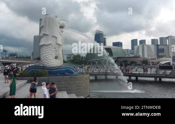 Jewel,singapore-august 10 2023:Merlion Parkor Taman Merlion, , . It is ...