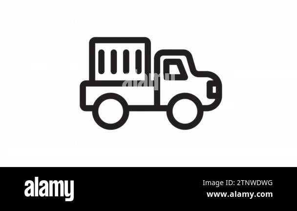 Pickup, Transport Logistics animated icon on transparent background ...