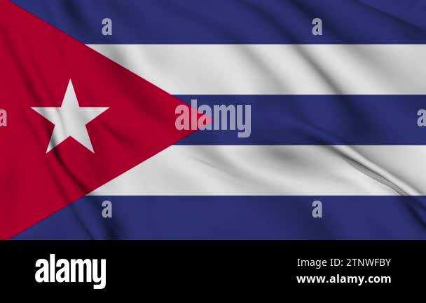 Cuba flag animation for background in 4k. Happy independence day ...