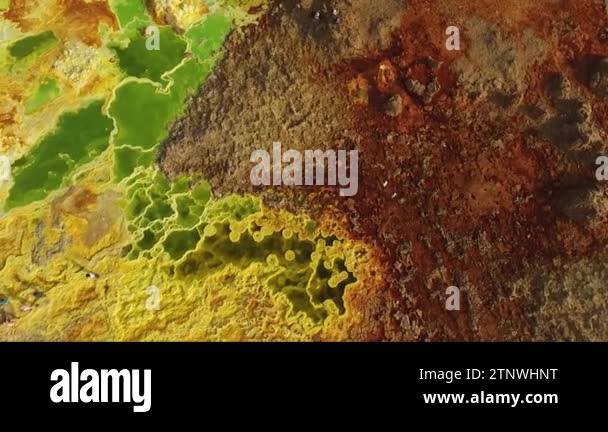 Journey to the Danakil Desert, Ethiopia. The colorful landscape of ...