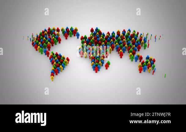 People Form a Map of the World Stock Video Footage - Alamy