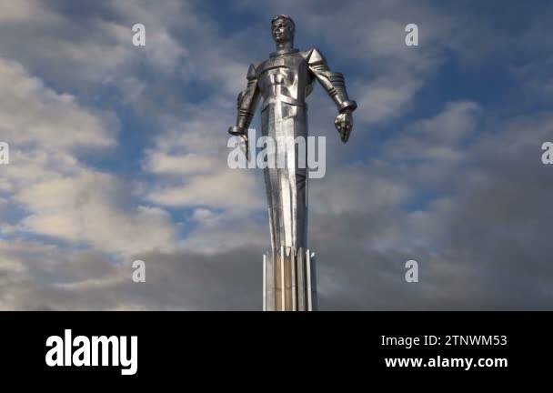 Monument to Yuri Gagarin (42.5-meter high pedestal and statue), the ...