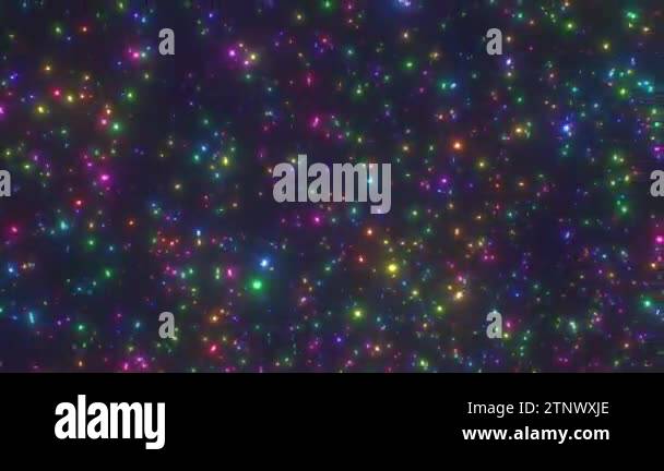 Flying Among Endless Field Of Rainbow Glow Stars Deep In Outer Space - 4K Seamless VJ Loop ...