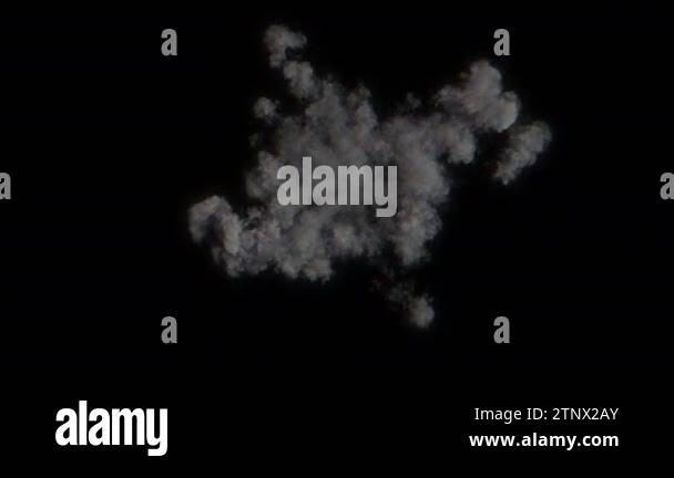 Big explosion and shockwave, aerial shot - with alpha mask pass - 4K ...