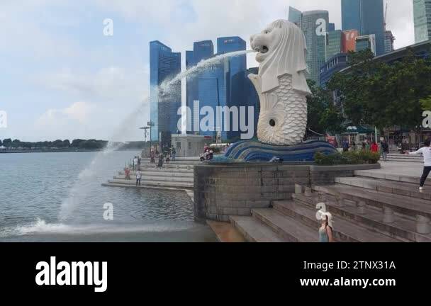 Jewel,singapore-august 10 2023:Merlion Parkor Taman Merlion, , . It is ...