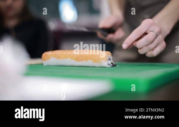 Sushi Roll Process Stock Video Footage - Alamy