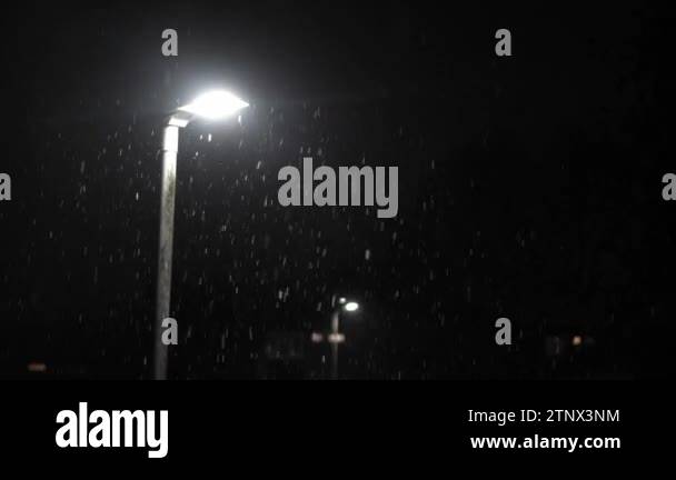 First Snowfall Overlay in United Kingdom Black Background. Falling ...