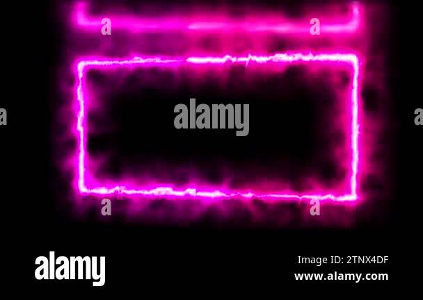 An animated lightning border frame on a black background electrifies ...