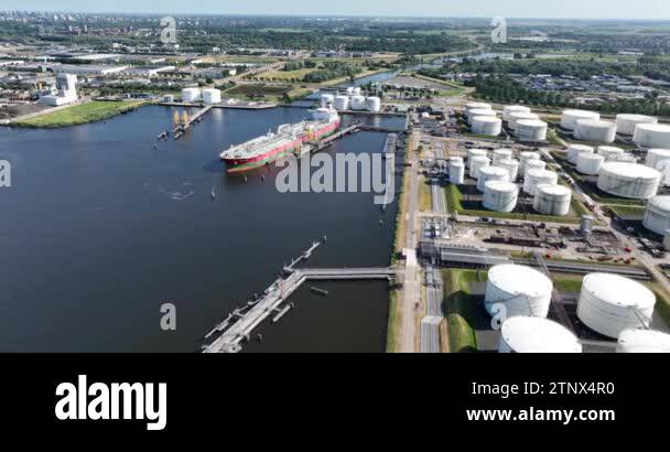 Amsterdam, 21th of June, 2023, The Netherlands. Oil terminal in the ...