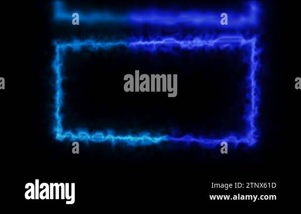 An animated lightning border frame on a black background electrifies ...