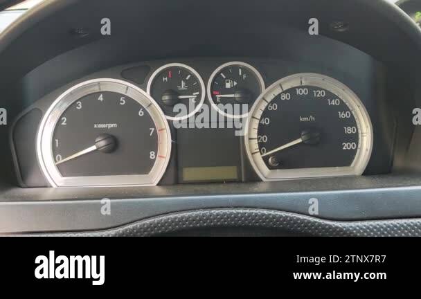 retro devices in cars. analog automobile devices. analog speedometer ...