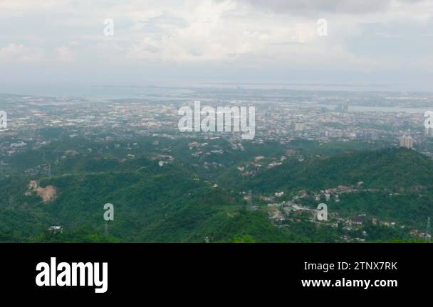 Modern city of Cebu in the Philippines with residential buildings and ...