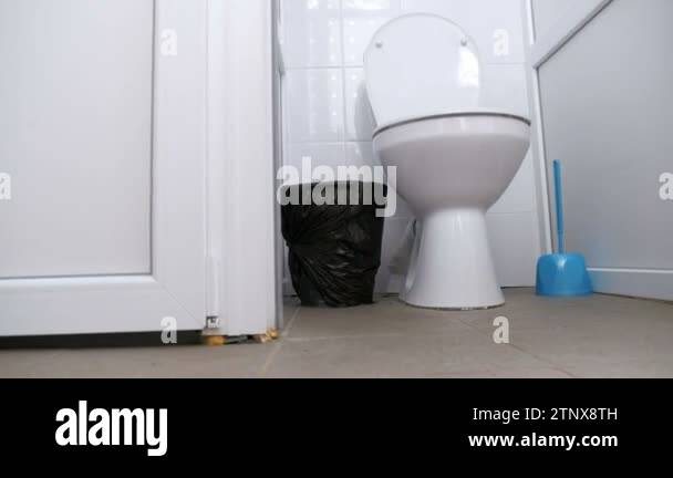 Public toilet. The camera moves from below Stock Video Footage - Alamy