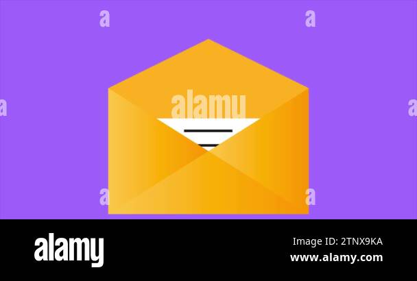 Envelope Flat Animated Icon. 4k Animated Digital Icon Stock Video ...