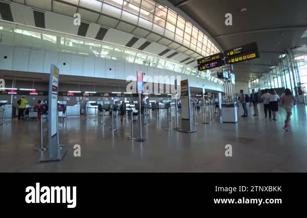 International Valencia airport terminal Stock Video Footage - Alamy