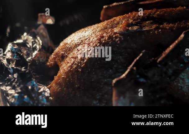 Cooking a whole duck in the oven. Roasting meat in the oven for a ...