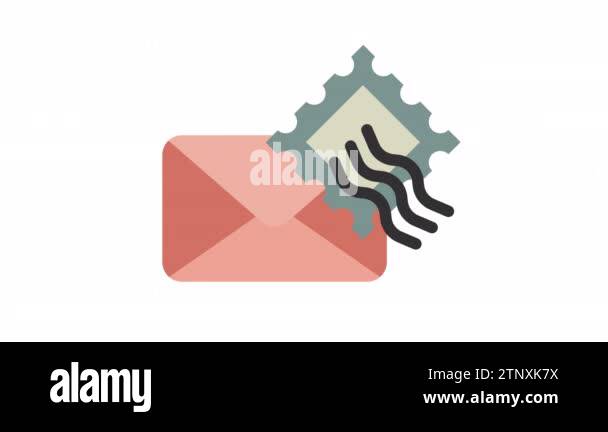 Stamp, Postal Service animated icon on transparent background Stock ...