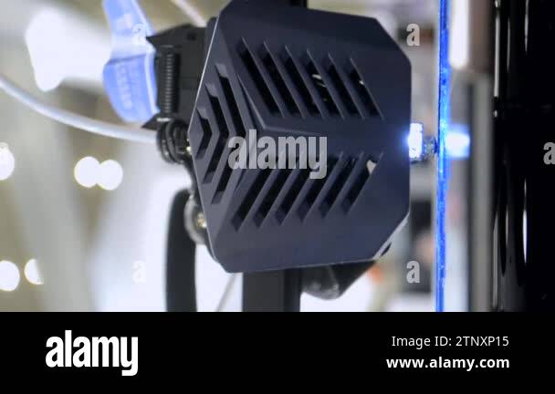 Working 3D printer printing object from plastic. Printing model from ...