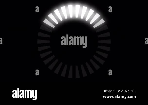 Loading Circle Video with Glow. Loading Animation on Transparent ...