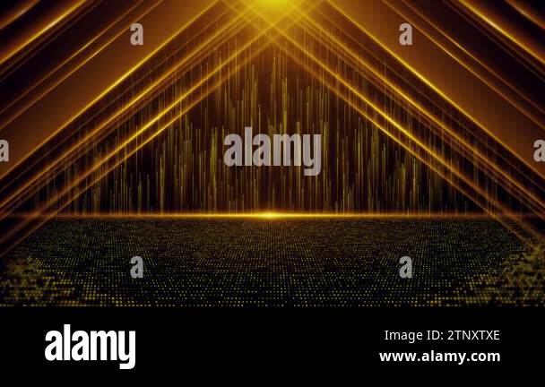 Luxurious golden dust particle stripes elegant line background. award ceremony, stage ...