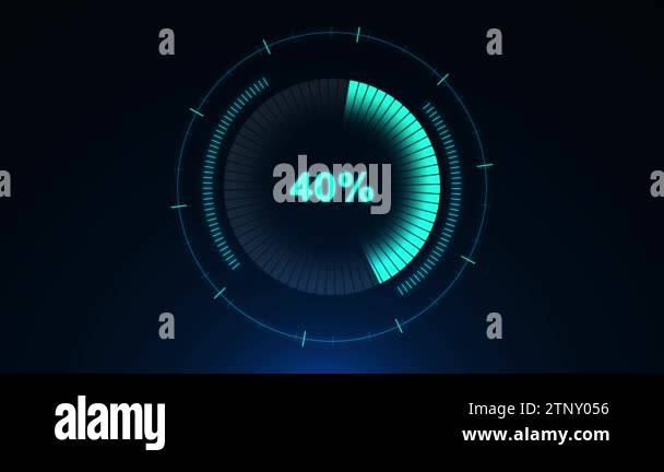 HUD Loading Progress Bar Animation Loading Circle, video. Download progress, preloader ...