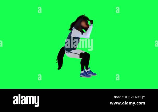 3d angry talking horse ranting from left angle on green screen 3D ...