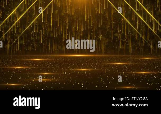 Luxurious golden dust particle stripes elegant line background. award ceremony, stage ...