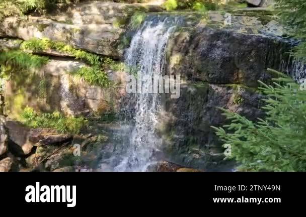 impenetrable gorges with waterfalls in the Nordic wilderness. logging is impossible here ...