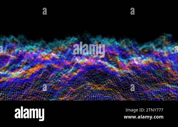 Abstract blue orange pink white visualization last waveform technology ...