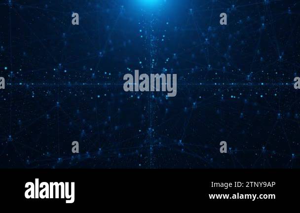 Wave dots weave lines background. Network connection structure. big data cybersecurity ...