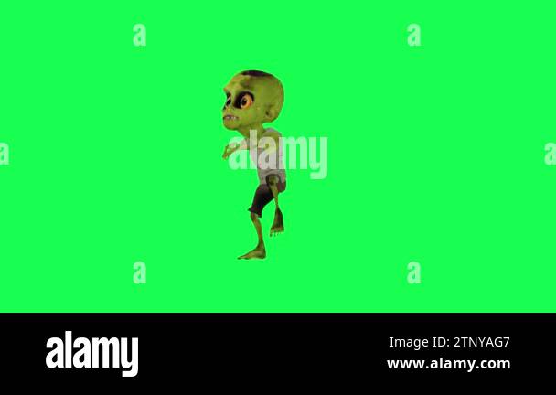 Ugly animated zombie green screen gangnam style right angle cartoon ...