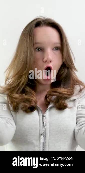 negative emotion of adolescence brain explosion girl with hands shows ...