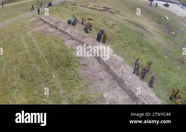 Reconstruction of military scene period 1943 year WW2 in Ukraine ...